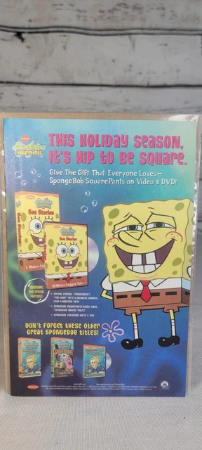 2002 SPONGEBOB SQUAREPANTS Sea Stories DVD/VHS Print Ad/Poster Official ...