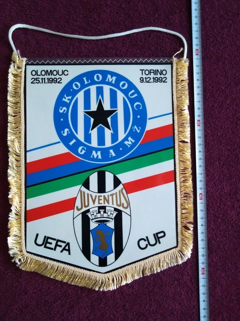 ANCIEN FANION DE football : UEFA CUP 1992, JUVENTUS TORINO - SIGMA ...