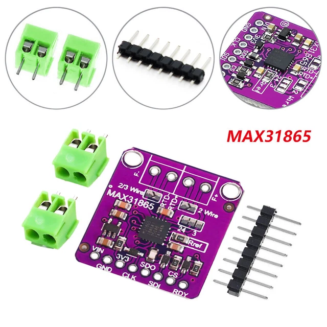 MAX31865 PT100 RTD Thermocouple Temp Sensor Amplifier Module 3.3V 5V ...