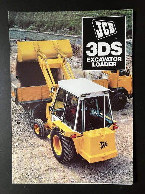 JCB 3DS EXCAVATOR LOADER DIGGER TRACTOR BROCHURE 80s RARE BRITISH ...