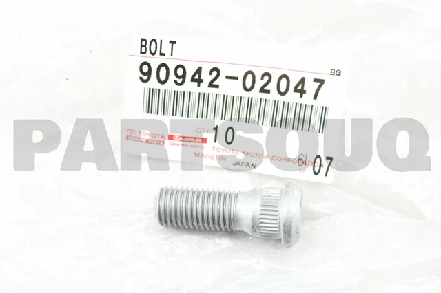 9094202071 GENUINE TOYOTA BOLT, HUB (FOR FRONT AXLE), RH/LH 90942-02071 ...