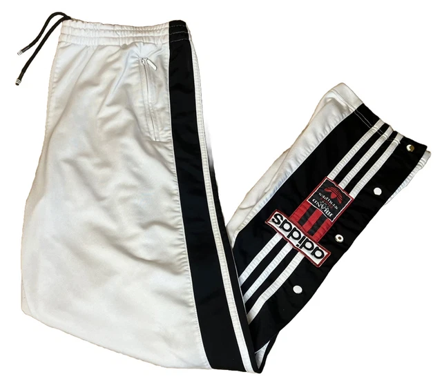 TUTA VINTAGE ADIDAS con fondo anni '90 retrò poppers bianco nero rosso ...