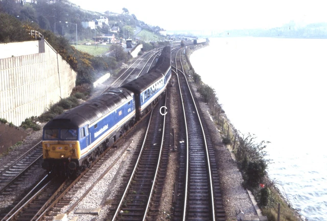 35MM SLIDE BRITISH Railway Br Class 47 - 47715 At Plymouth Laira Jct 27 ...