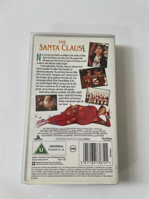 WALT DISNEY'S THE Santa Clause VHS Video Kids Movie Vintage £2.49 ...
