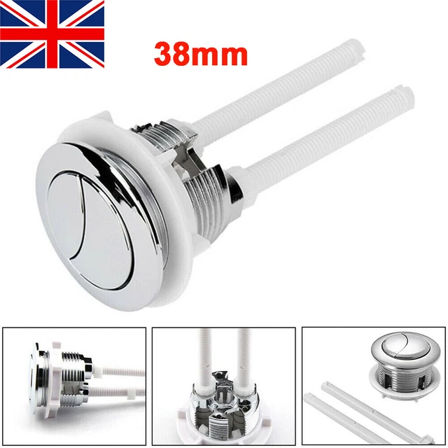 38MM REPLACEMENT DUAL Flush Push Button Toilet Cistern Water Saving ...