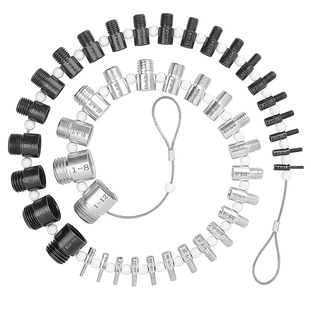 NUT AND BOLT Thread Checker Inch &Metric Set Nut Bolt Thread Detection ...
