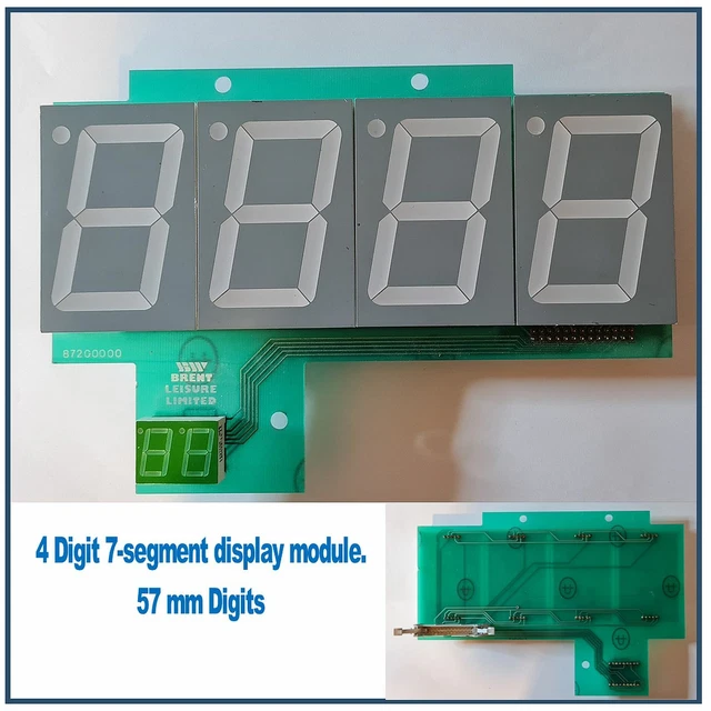 7-SEGMENT DISPLAY MODULE. 4 digit Red, 57mm £15.95 - PicClick UK