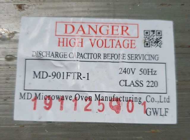 MICROWAVE POWER TRANSFORMER MD-901FTR-1 MD 901 FTR 1 240V 800W + FREE ...