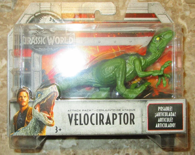 JURASSIC WORLD ACTION PACK VELOCIRAPTOR FIGURE DINOSAUR 2018 £24.24 ...