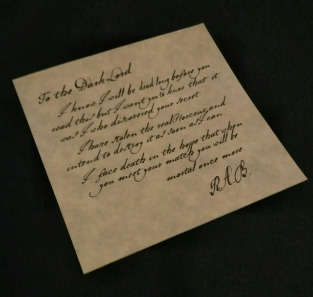 LOCKET RAB NOTE Prop Replica Harry Potter and the Half Blood Prince $2. ...