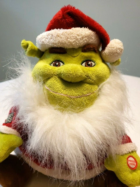 TALKING SANTA SHREK Oger Claus Dreamworks Shrek the Halls Hallmark ...