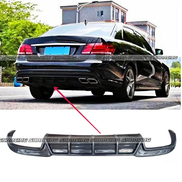 CARBON FIBER REAR Bumper Diffuser Spoiler Fits Mercedes Benz W212 E63 ...