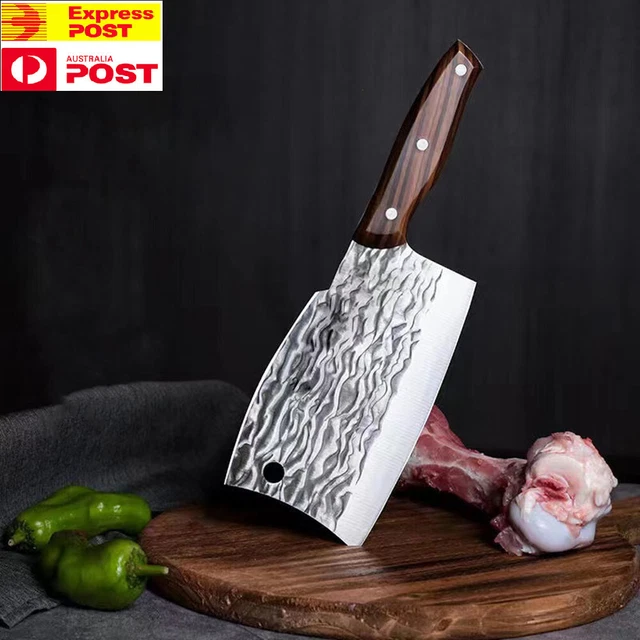 SUPER SHARP 7 Inch Chinese Kitchen Knives Meat Bone Dual Edge Slicing ...