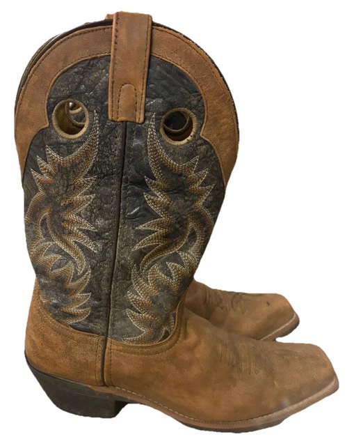 LAREDO MEN’S LEATHER, Brown, Square Toe Cowboy Boots. Size 9.5D ...