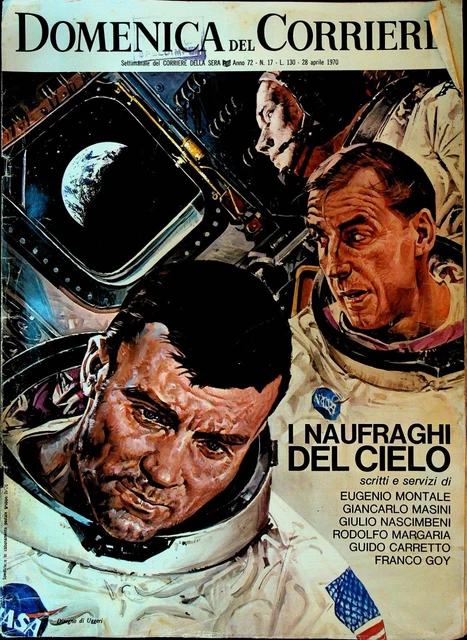 DOMENICA DEL CORRIERE Magazine April 28 1970 Apollo 13 NASA Sofia Loren ...
