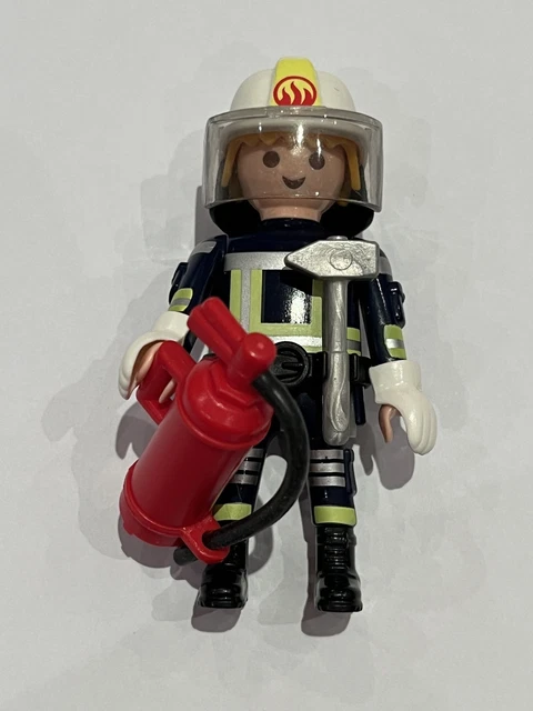 PLAYMOBIL LADY WOMAN Firefighter Figure Fireman Helmet Fire ...