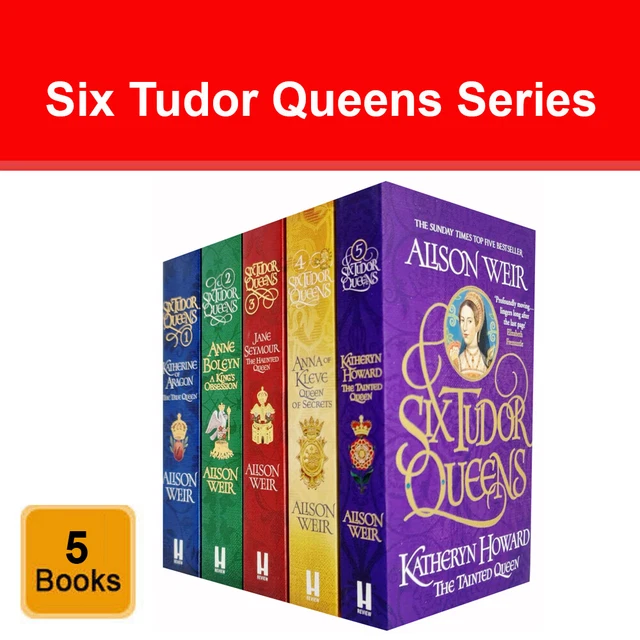 SIX TUDOR QUEENS Series 5 Books Collection Set by Alison Weir Katheryn ...