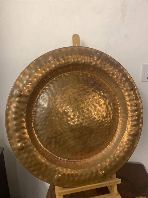 ANTIQUE HAND BEATEN Copper Large Wall Hanging Charger 58cm Diameter £45.00 - PicClick UK