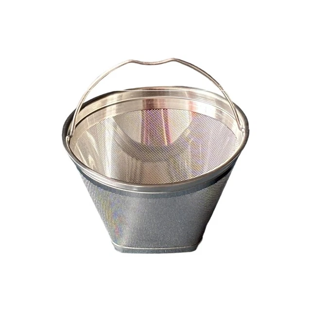PRACTICAL COFFEE MACHINE Filter 304 Steel Cone Shape Fine Mesh Design ...