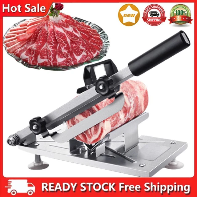 FROZEN MEAT CUTTING Machine Table Slicer Stainless Steel Manual Meat ...