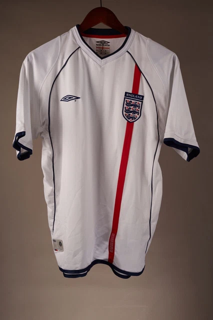 ENGLAND NATIONAL TEAM Home 2001/03 Umbro Vintage Football Shirt Jersey ...