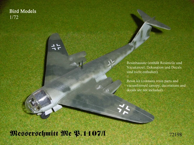 MESSERSCHMITT ME P.1107/I 1/72 Resinbausatz Bird Models neu EUR 36,99 ...