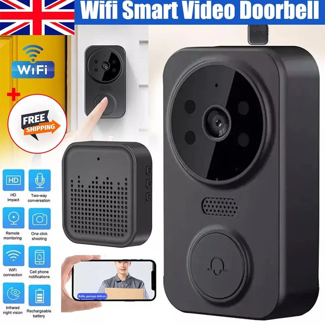 WIRELESS SMART VIDEO Doorbell Wibell Security Intercom HD Video Camera ...