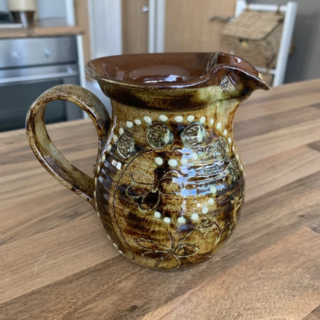 LEONARD STOCKLEY WEYMOUTH Studio Pottery Jug - Dragon Design. Slipware ...