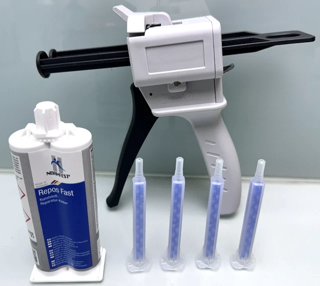 NORMFEST REPOS FAST 2K Kunststoff Kleber für PVC GFK + 4x MISCHER ...