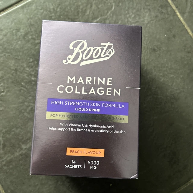 BOOTS MARINE COLLAGEN High Strength Skin Formula Liquid Drink 14 ...