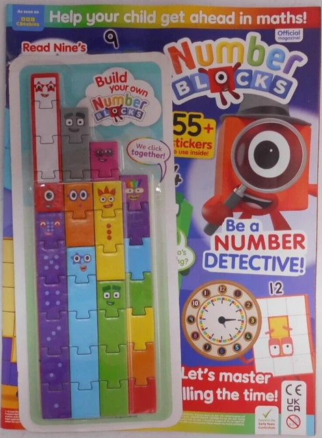 NUMBER BLOCKS MAGAZINE #27 2023 Counting Puzzles Stickers +Build-your ...