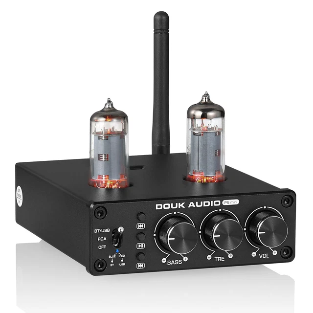 DOUK AUDIO P6 Mini Bluetooth Röhrenvorverstärker Vacuum Tube Preamp USB ...