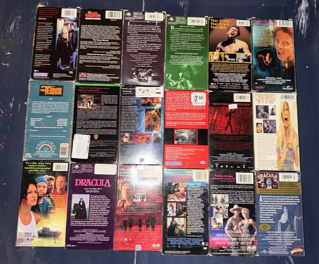 LOT OF 18 Horror VHS Movies- Dracula Frankenstein Mummy Blair Witch ...