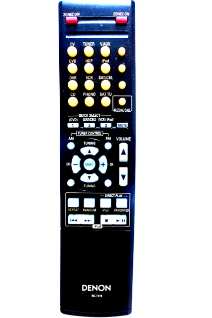 DENON AV SURROUND RECEIVER SUB REMOTE RC-1119 for AVR2310CI £24.99 ...
