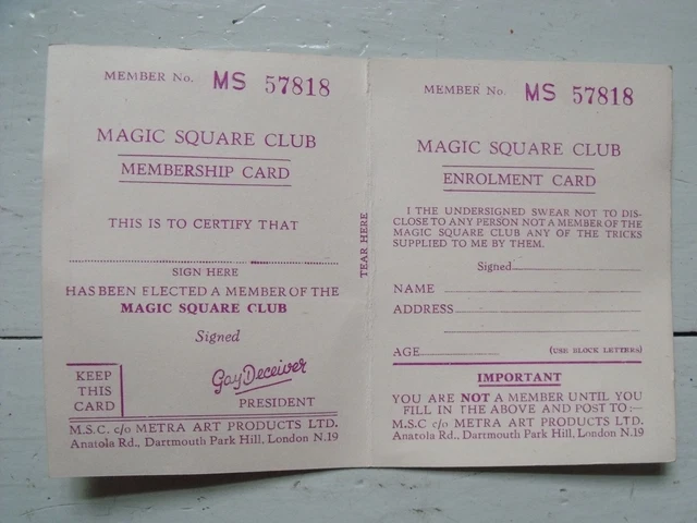 RARE VINTAGE 1950'S "The Gay Deceiver" Magic Box Set & Tricks ...