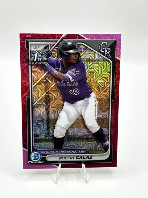 2024 BOWMAN CHROME 1er mojo Robert Calaz #BP-131 rose fuchsia 189/299 ...