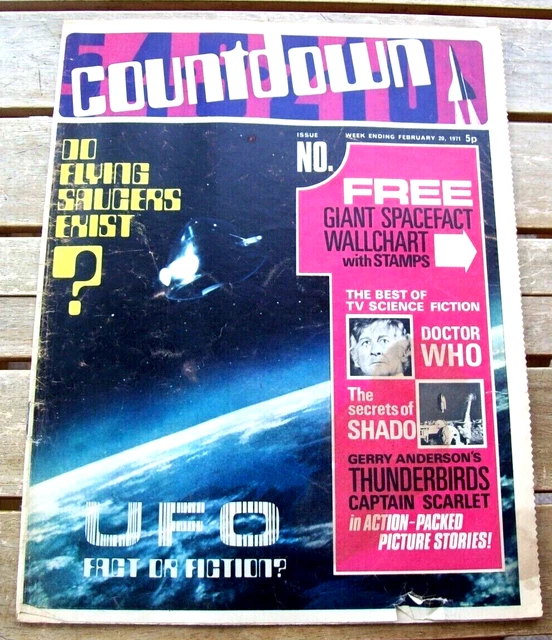 COUNTDOWN #1 (FEB.1971) with Free Gift Wallchart Dr.Who/Thunderbirds ...