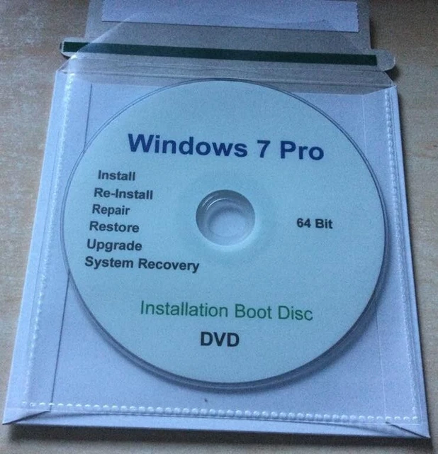 WINDOWS-7 PRO PROFESSIONAL Install Boot Disk [64 Bit] - Installation ...
