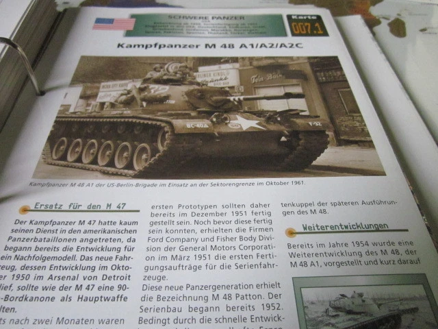 ARCHIV MILITÄRFAHRZEUGE PANZER USA 7.1 M 48 A1, A2, A2C, 4S EUR 6,46 ...