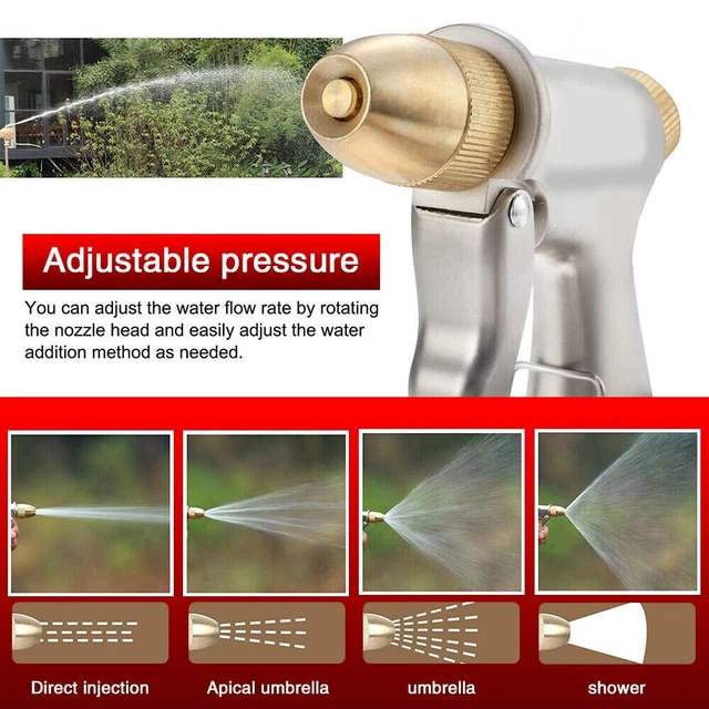 PRESSURE BRASS NOZZLE Wash Sprayer Water Spray Gun Water Guns For ...