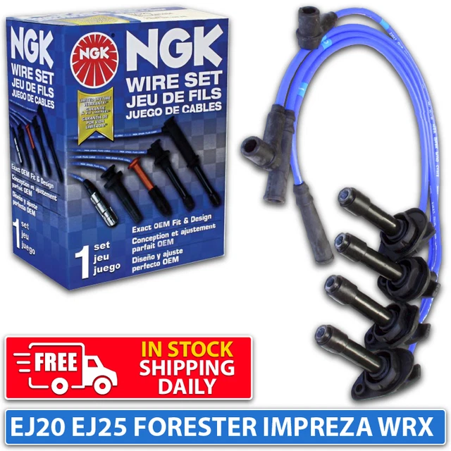 NGK SPARK PLUG Lead Cable Set for Subaru Forester GT Impreza WRX EJ20 ...