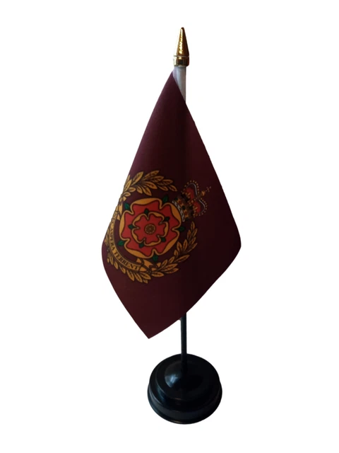 DUKE OF LANCASTER Regiment Military 6" x 4" Flag With Black Base EUR 7 ...