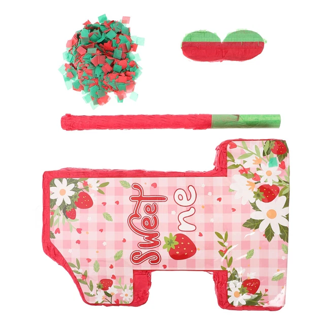 1 SET NUMBER Paper Pinata Birthday Number Pinata with Blindfold Stick ...
