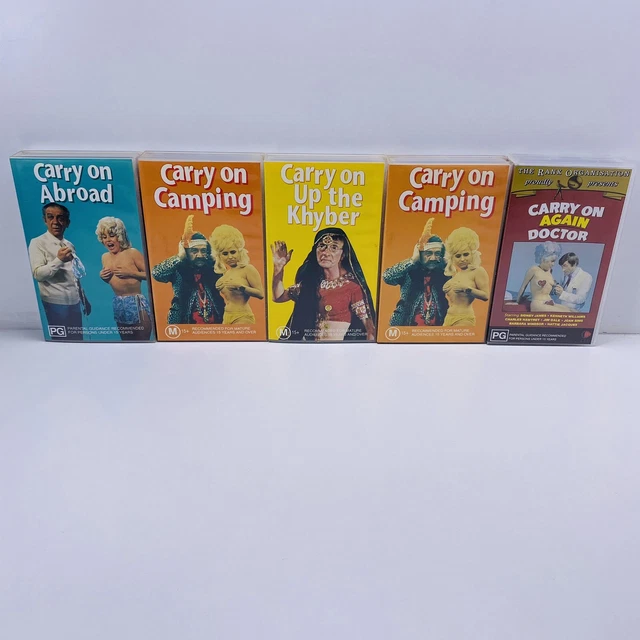 CARRY ON VHS Video Tape Bundle, 5 Tapes $39.00 - PicClick AU
