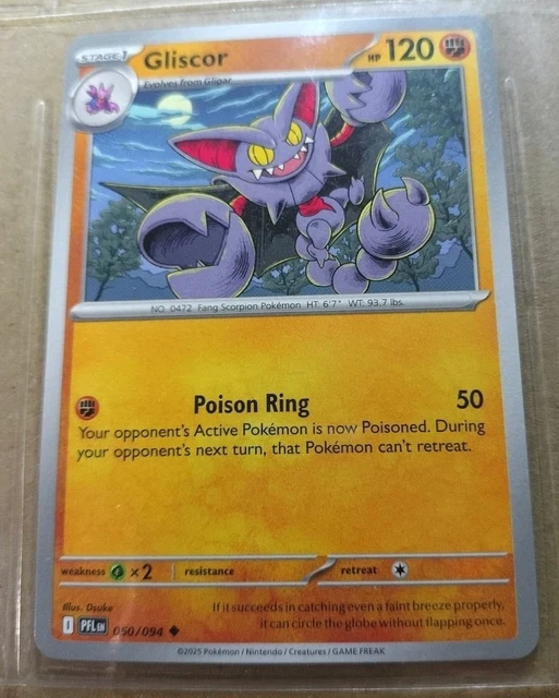 GLISCOR #050/094 PHANTASMAL Flames Pokemon 2025 TCG Card (MINT) $100.00 ...