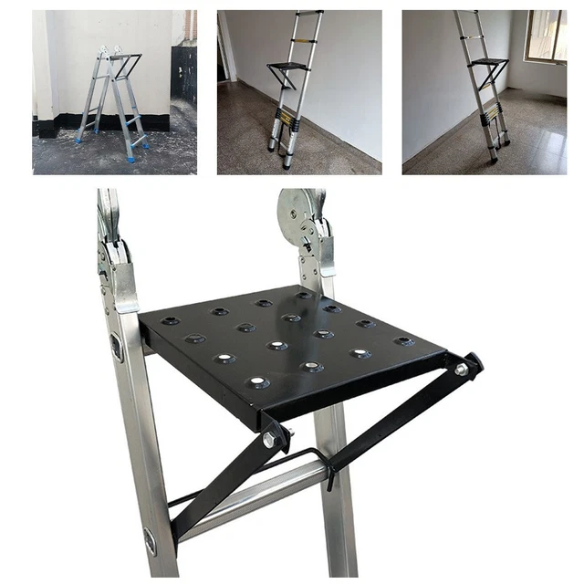 FOLDABLE LADDER WORK Stand Platform Supports 330lb for Stable Working ...