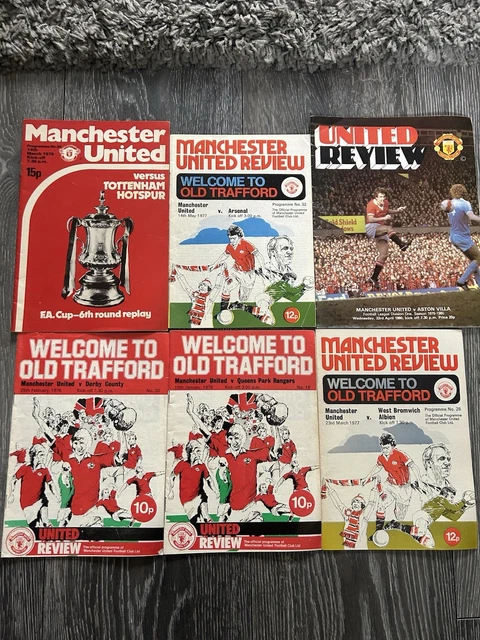 VINTAGE 1970’S MANCHESTER United Match Programmes £1.13 - PicClick UK