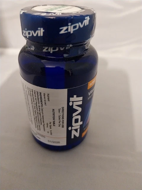 ZIPVIT VITAMIN K2 MK7 100mcg, 180 Vegan K2 Vitamin Tablets BB 01/26 £12 ...