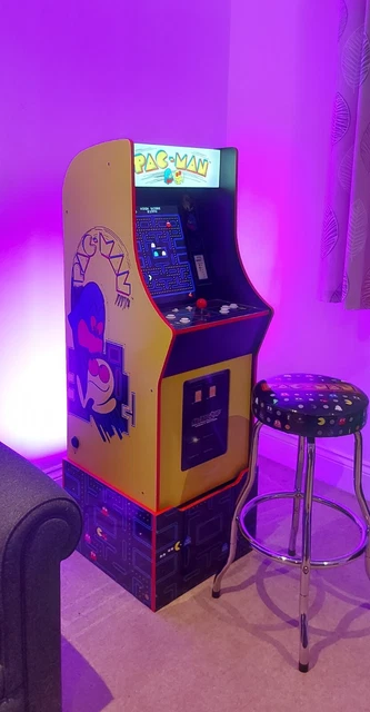 ARCADE 1UP PAC Man Machine Cabinet 12 Games With Riser & Stool - Legacy ...