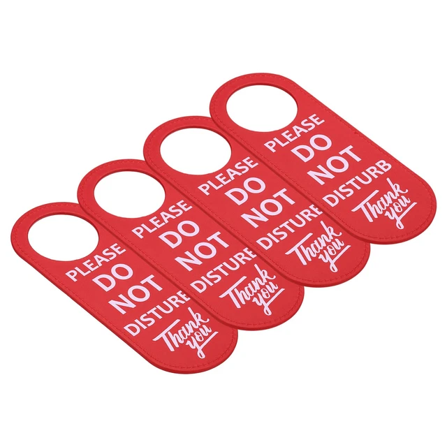 4PCS DO NOT Door Disturb Hang Sign Double Sided Door Knob Privacy Sign ...